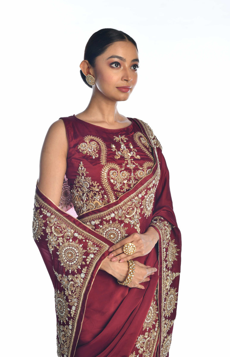 Embroidered Saree – Isadaa